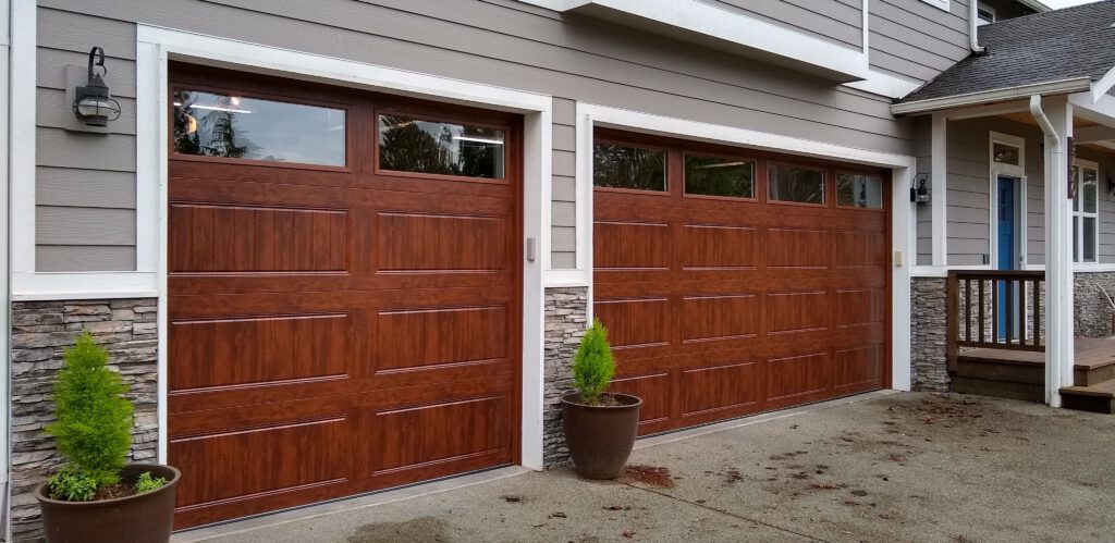 How wide is a two car garage door